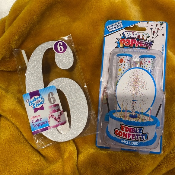 Accessories | Six Year Old Cake Topper W Edible Confetti Cake Topper ...